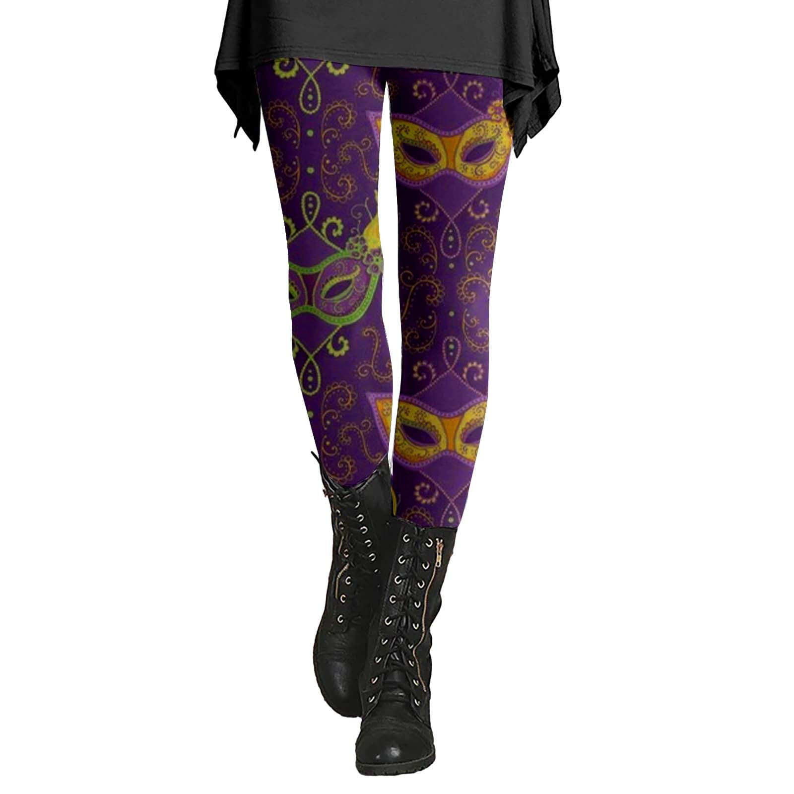 Outfmvch mardi gras pants for women leggings for women mardi gras pants ...