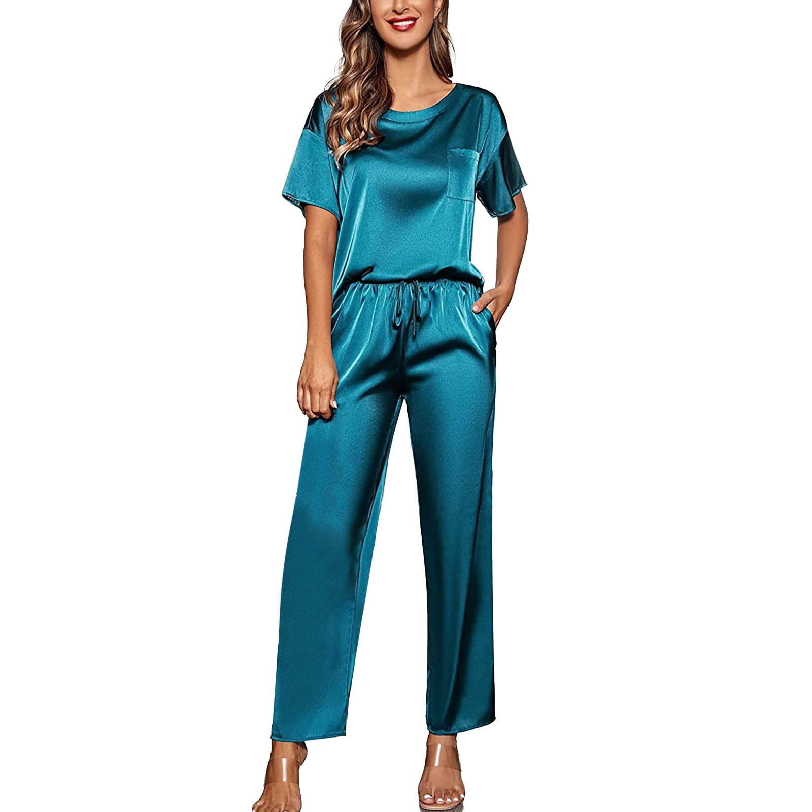 Outfmvch pajama sets for women 2 piece womens pajamas silk pajamas for ...