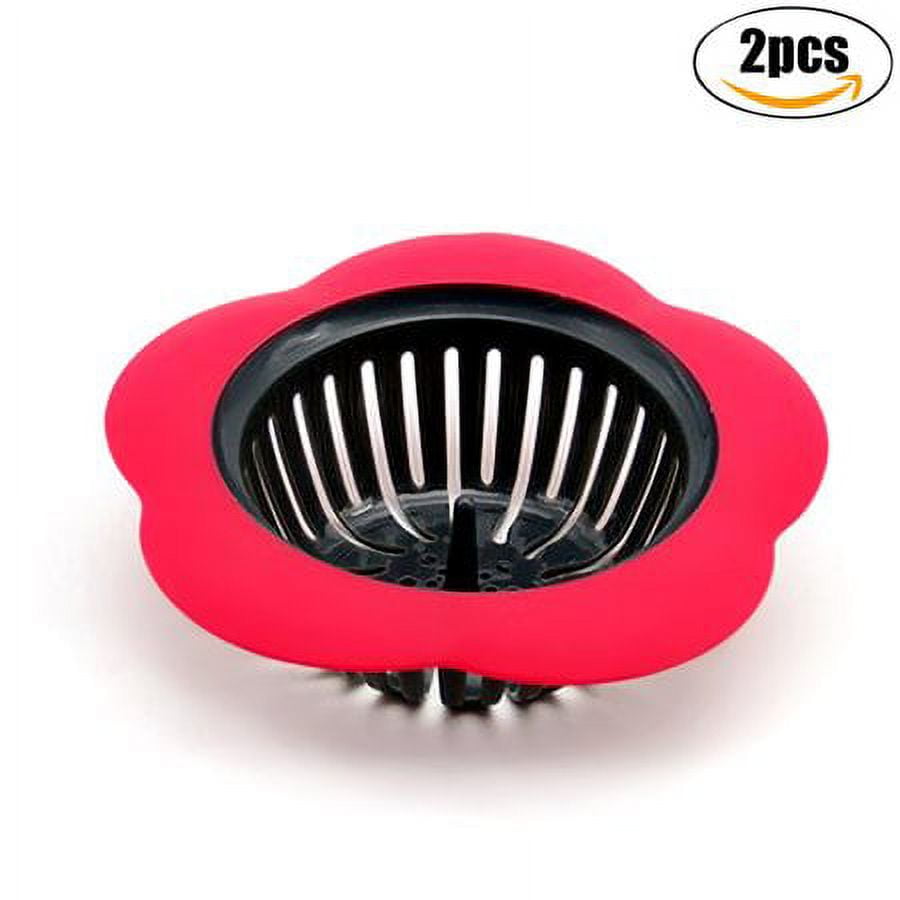 Outgeek 2Pcs Sink Strainers Flower Shape Anti-Clogged Plastic Strainer ...