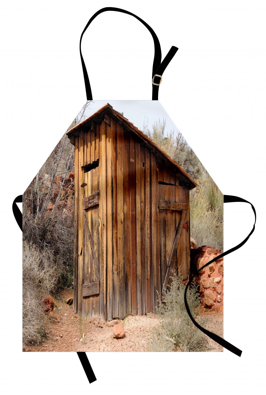 Outhouse Apron Old Wooden Shed in the Outback Country Side with Olive ...