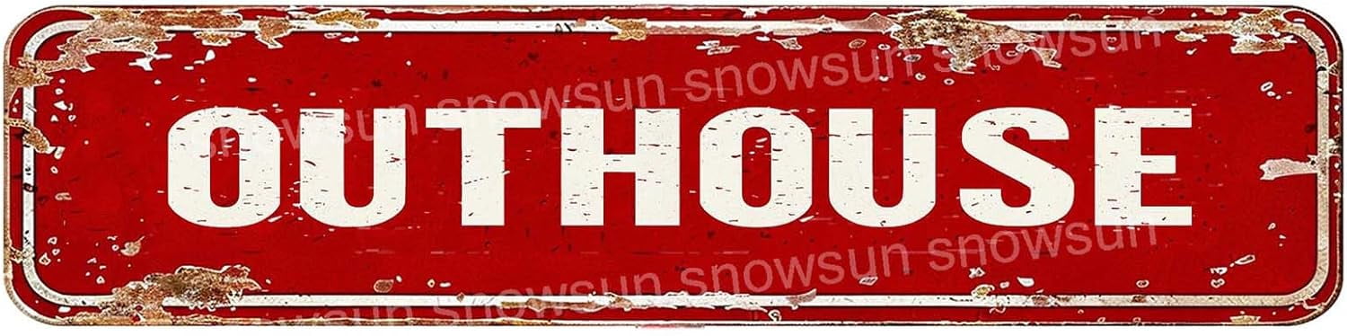 Outhouse Metal Signs Vintage Tin Sign For Home Bar Office Outdoor ...