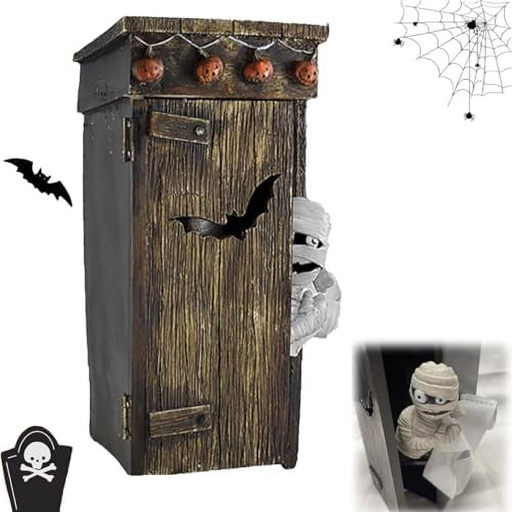 Outhouse Mummy Animated Decor, 2024 Newest Animated Talking Farting ...