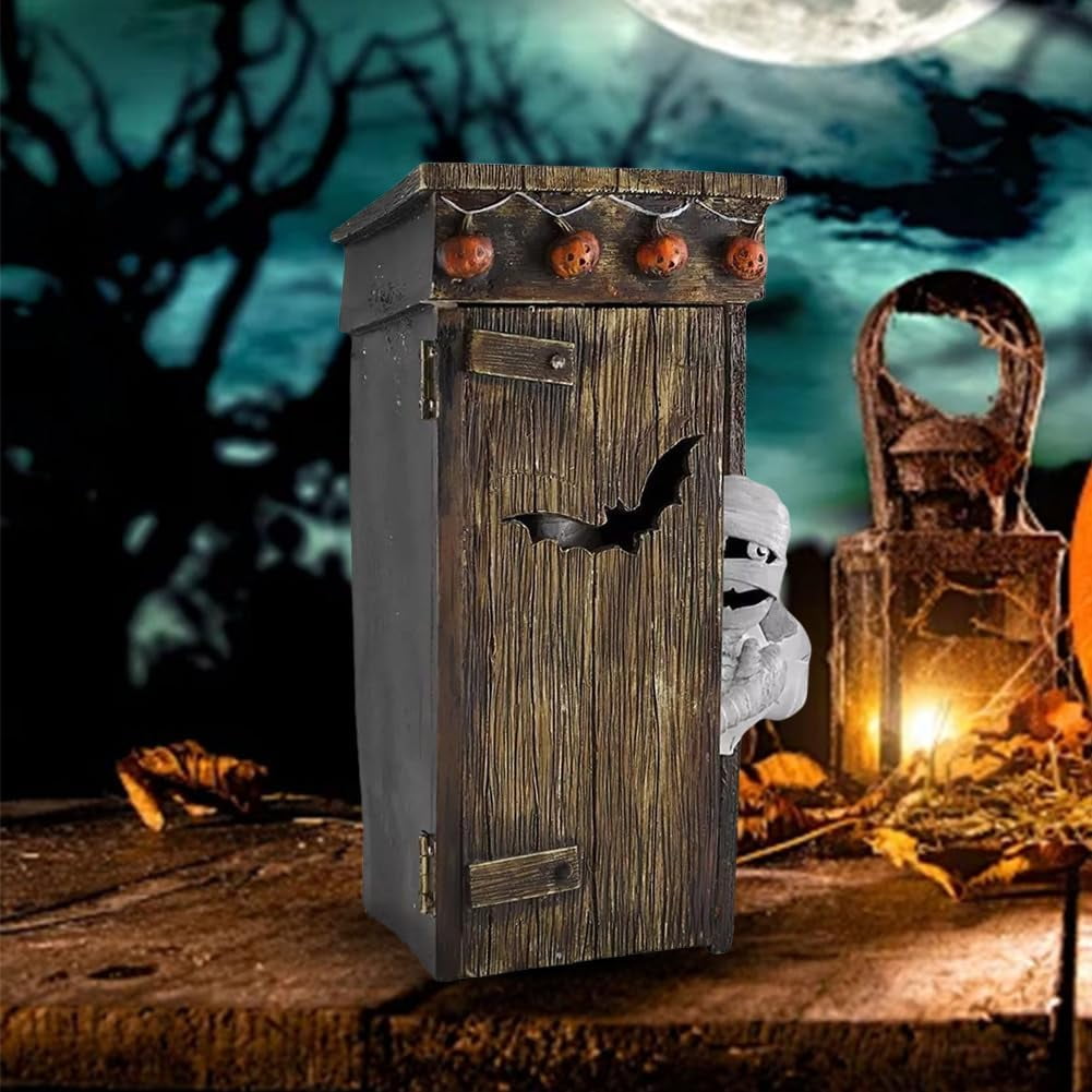Outhouse Mummy Animated Decor, Outhouse Mummy Toilet Halloween ...