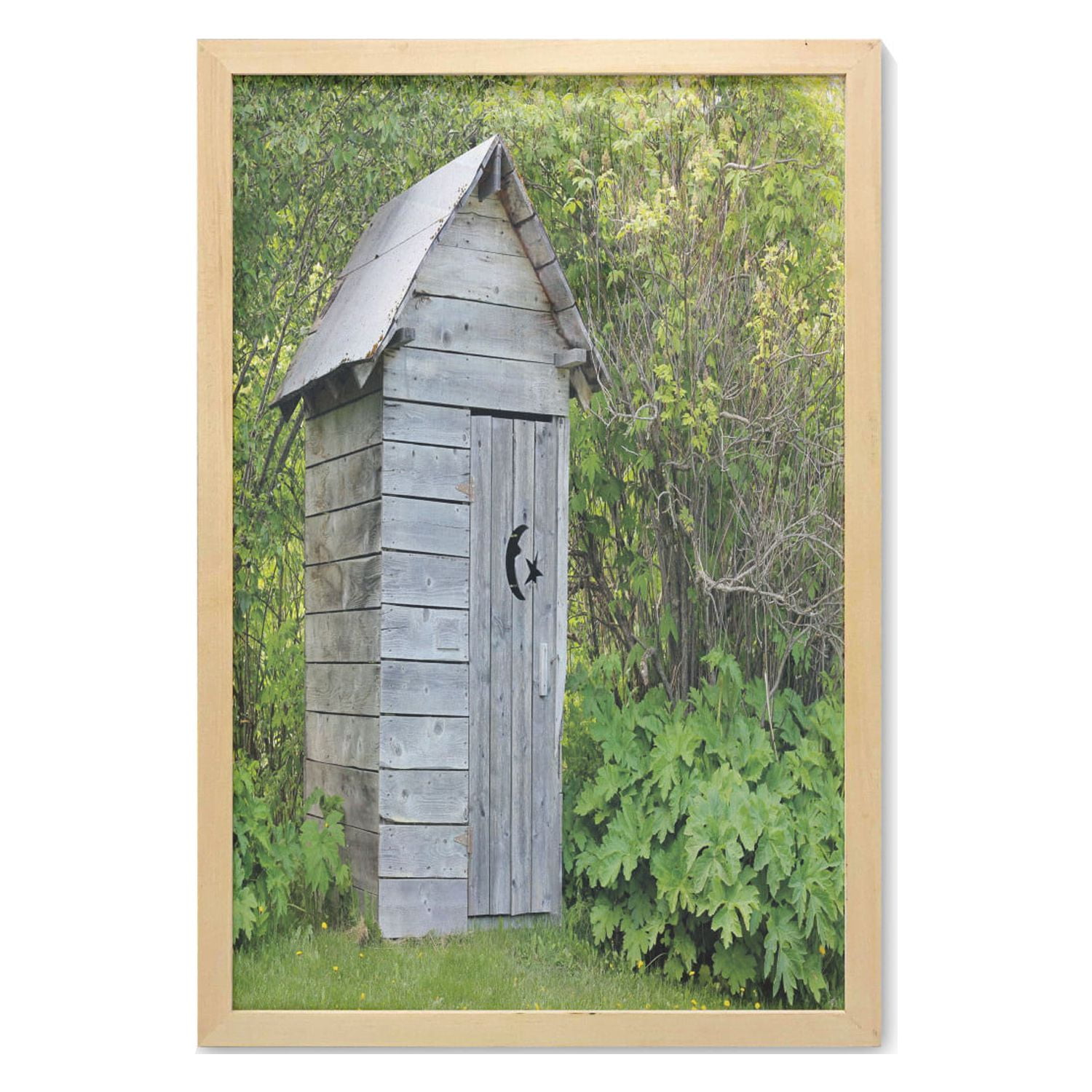 Outhouse Wall Art with Frame, Vintage Farm Life Cottage Barn Shed in ...