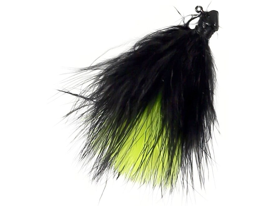 Outkast Tackle Feider Fly Jig Black/Chartreuse 1/8 oz - Walmart.com