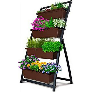 Bamworld Mobile Wood Plant Stand with Casters, Indoor/Outdoor Rolling ...