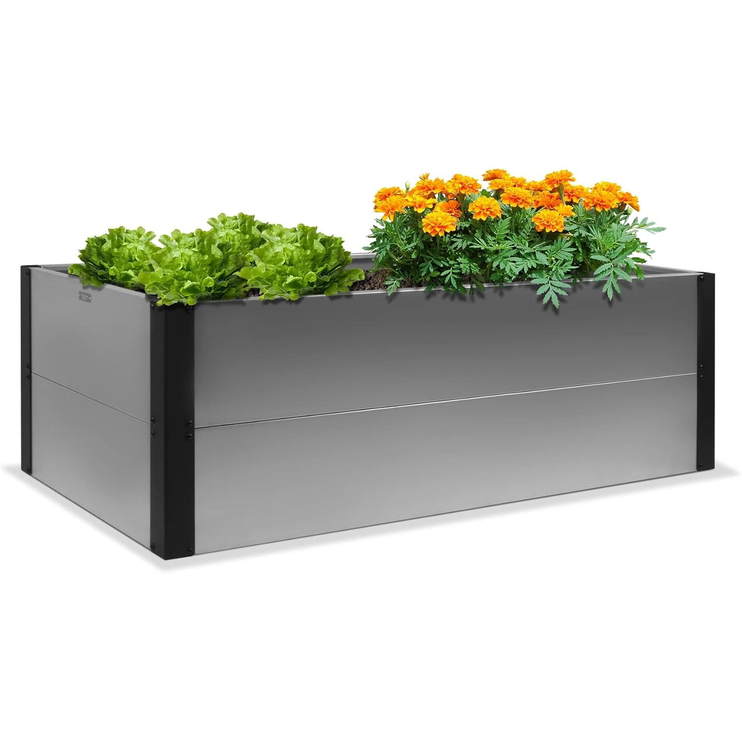 Outland Living Galvanized Metal Raised Garden Bed for Gardening with ...