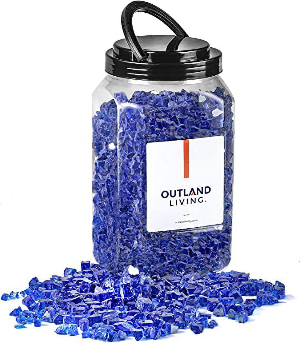 Outland Living Tempered Fire Glass Rocks 1/2 inch - Fire Pit Pellets ...