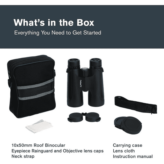 Outland X 10x50 Binoculars – Waterproof & Fogproof – Binoculars for ...