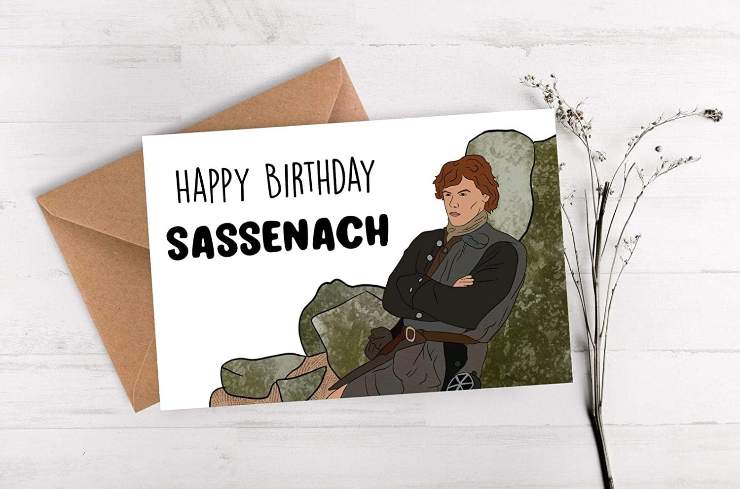 Outlander Birthday Card | Sassenach | Card For Her | Card For Him ...