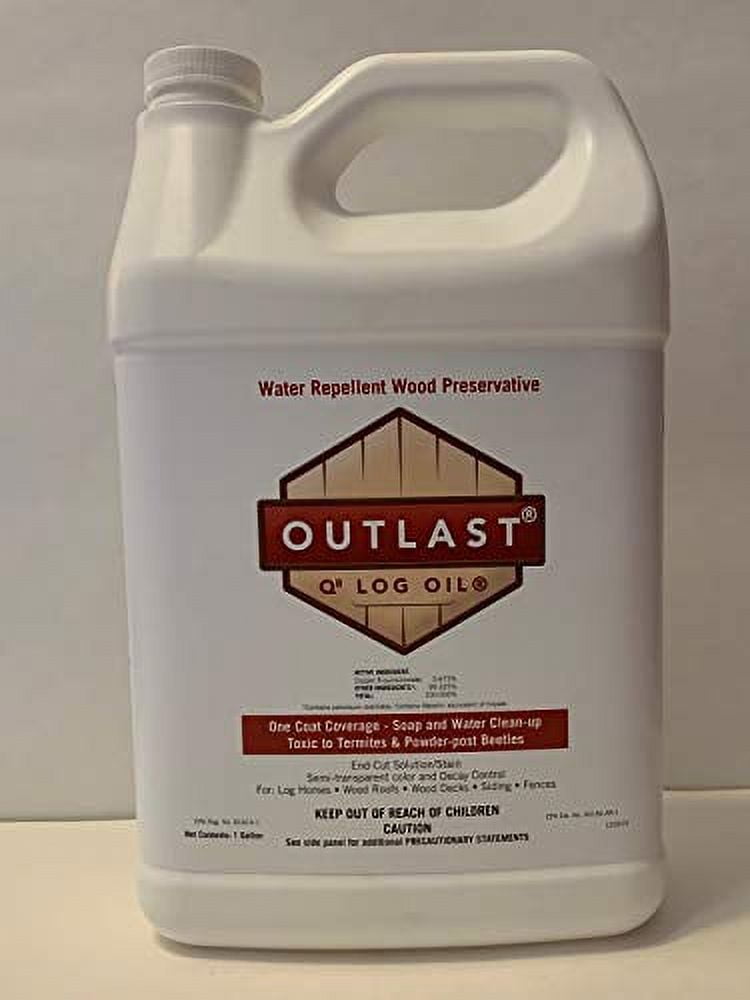 Outlast - Q8 Log Oil Wood Preservative for Decks, Log Homes, End Cuts ...