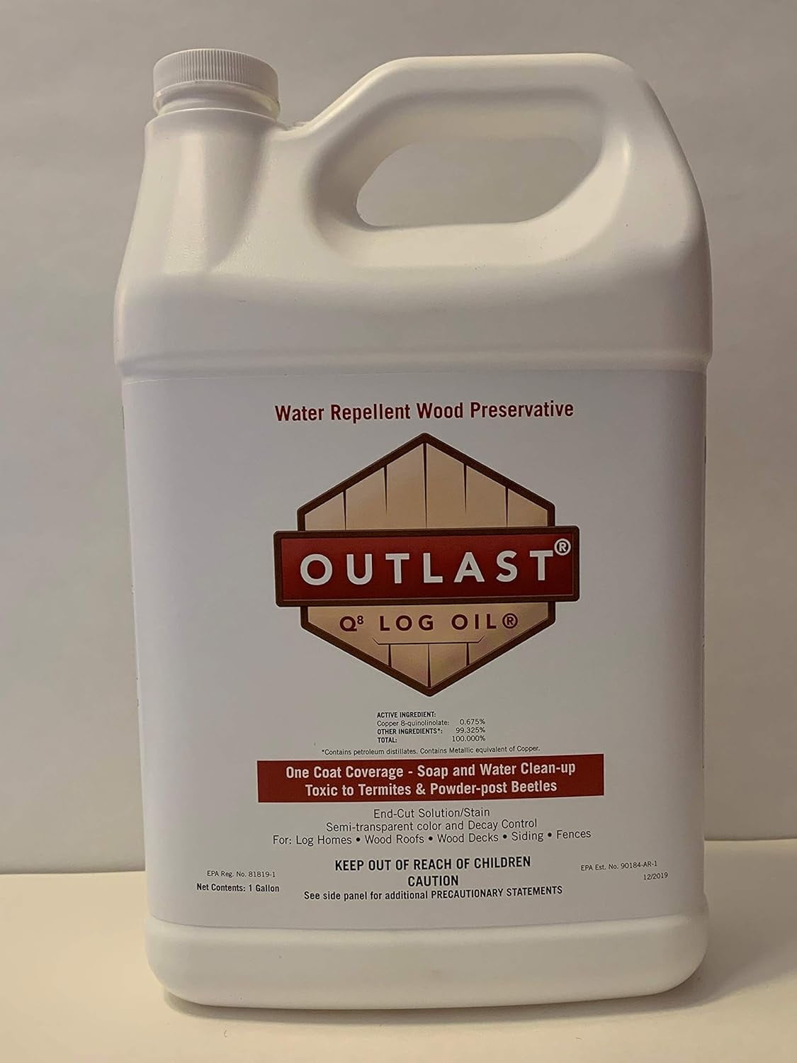 Outlast - Q8 Log Oil Wood Preservative for Decks, Log Homes, End Cuts ...