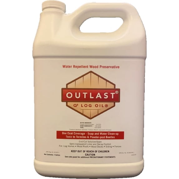 Outlast - Q8 Log Oil Wood Preservative for Decks, Log Homes, End Cuts ...