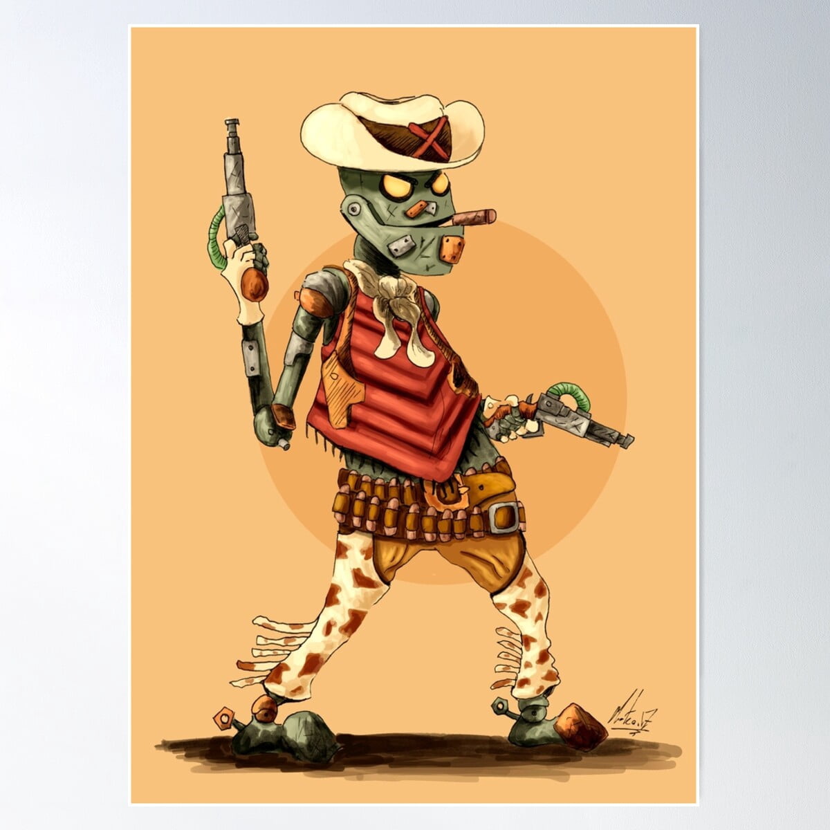 Outlaw Bot Poster Wall Art, Modern Wall Decor For Living Room Bedroom ...