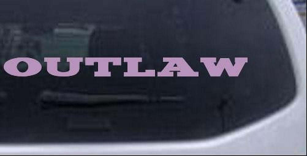 Outlaw Car or Truck Window Laptop Decal Sticker Lilac 14in X 1.2in ...