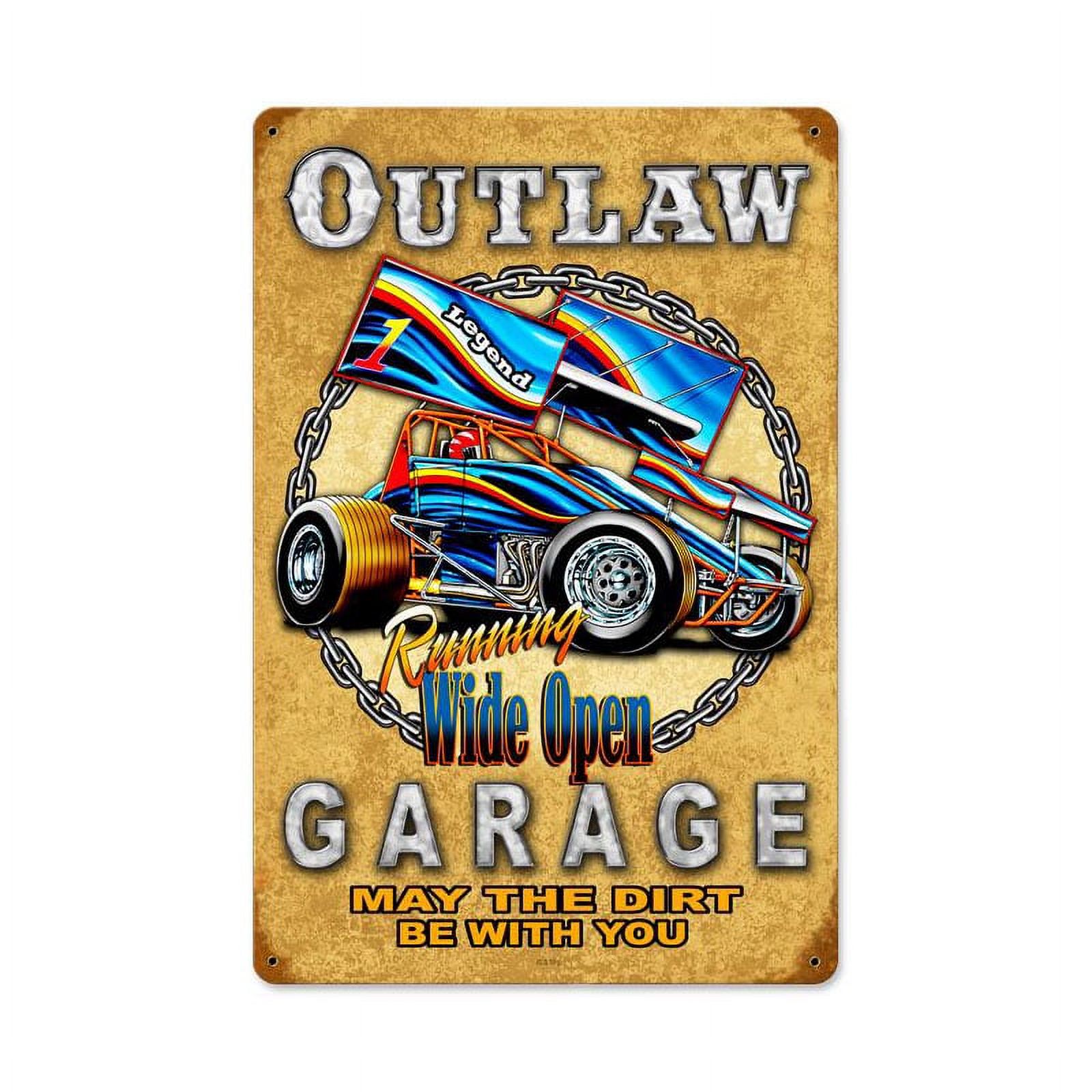 Outlaw Garage Vintage Sign “Made in the USA with heavy gauge steel ...
