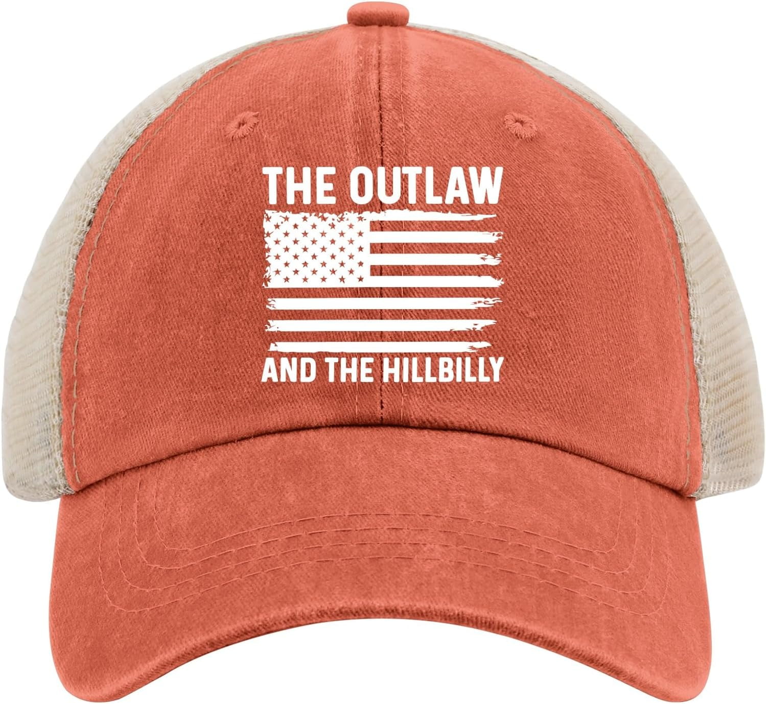 Outlaw Hillbilly 2024 Flag Hat Trucker Hat Men Vintage Mesh Hats for ...