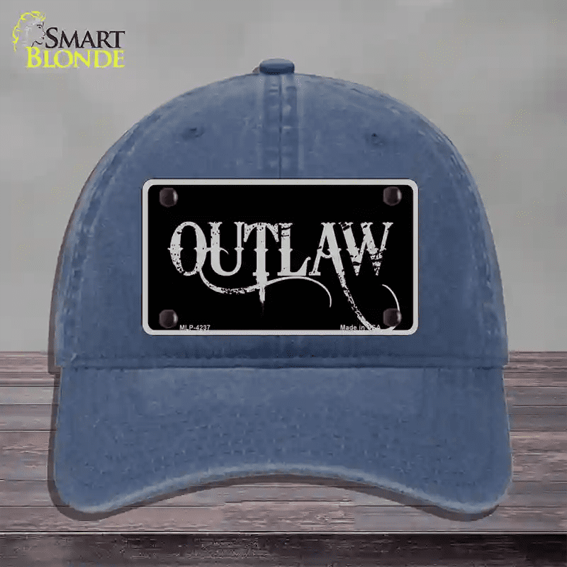Outlaw Novelty License Plate Hat Unconstructed Cotton Navy - Walmart.com