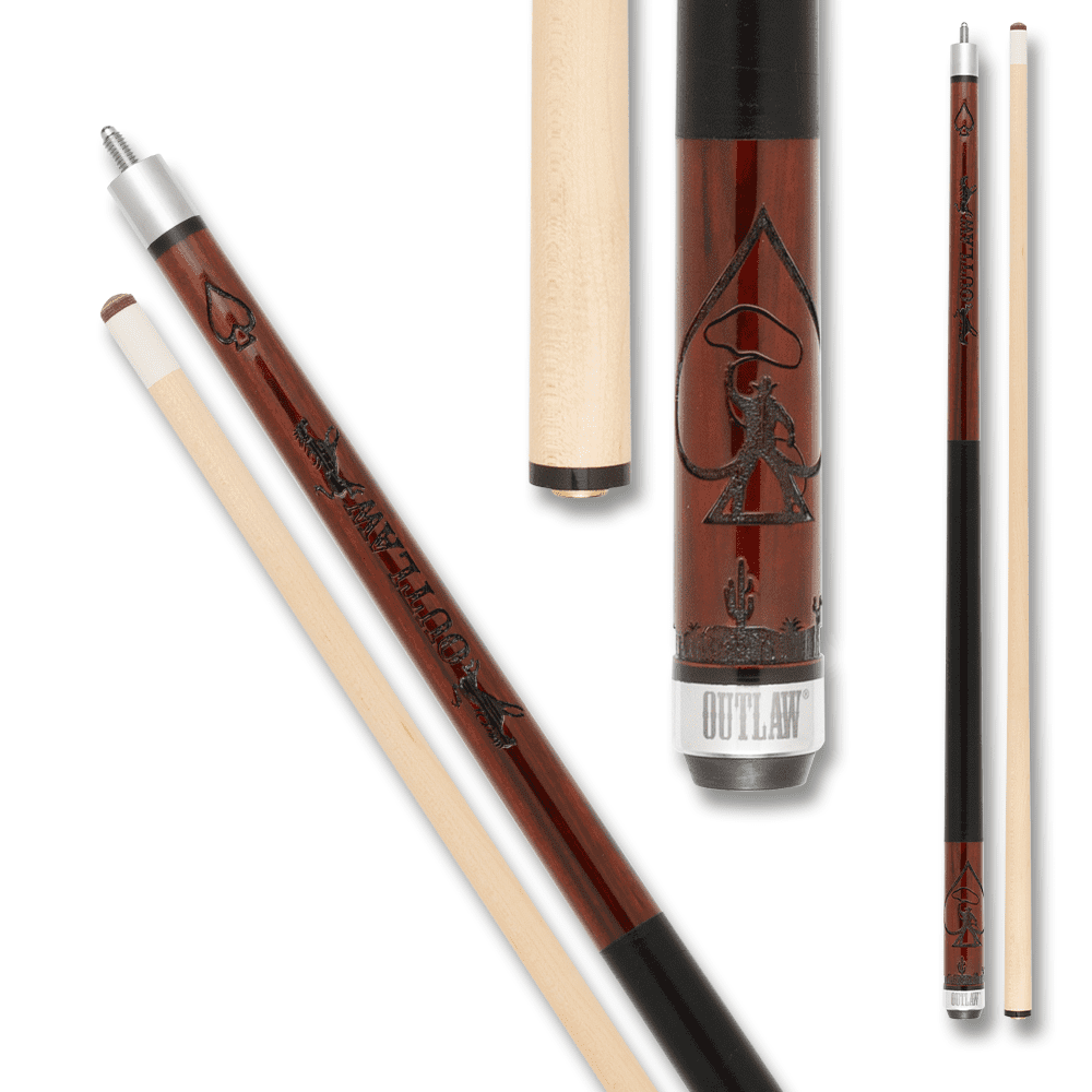 Outlaw OL55 Cherry Pool Cue Billiard Stick Billiards Cues - Walmart.com