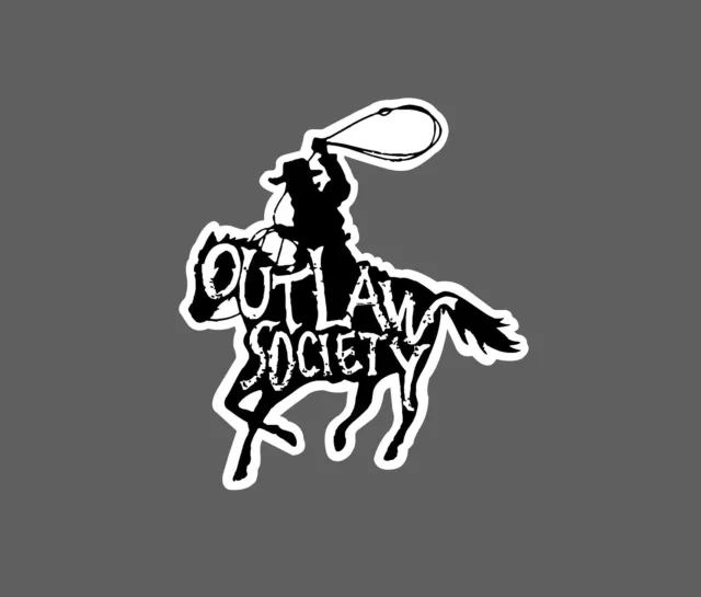 Outlaw Society Sticker Cowboy Waterproof Sticker Phone Decal Water ...