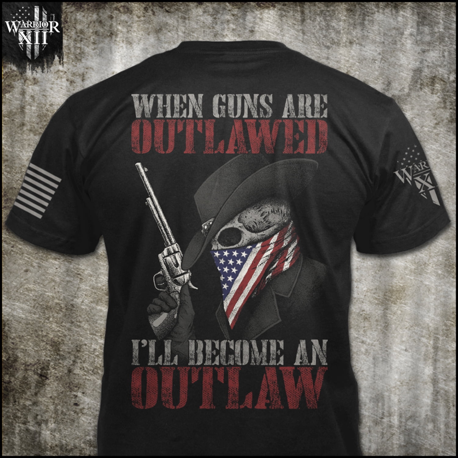 Outlaw T-Shirt Patriotic Tribute Tee | American Pride Veteran Support Shirt | 100% Cotton ...