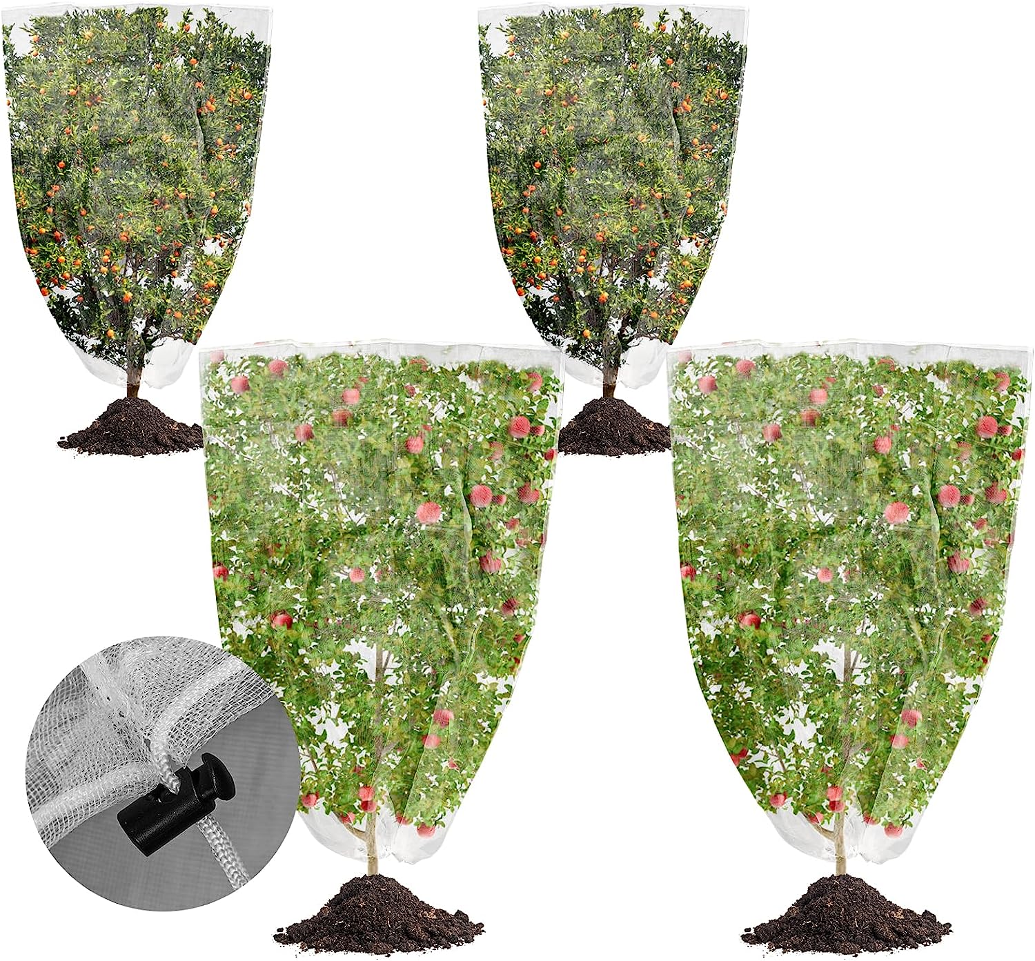 Outlet [4 Pack] Garden Plant Netting - 2 Sizes, Net Cover Bags for ...