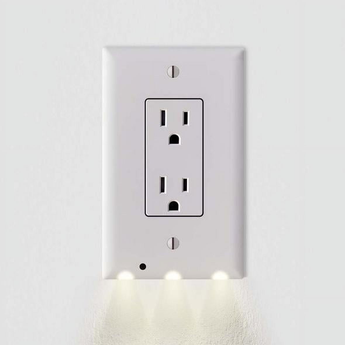 Outlet Cover Duplex Wall Plate LED Night Light - Walmart.com