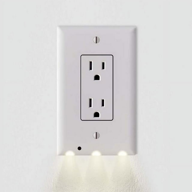 Outlet Cover Duplex Wall Plate LED Night Light - Walmart.com