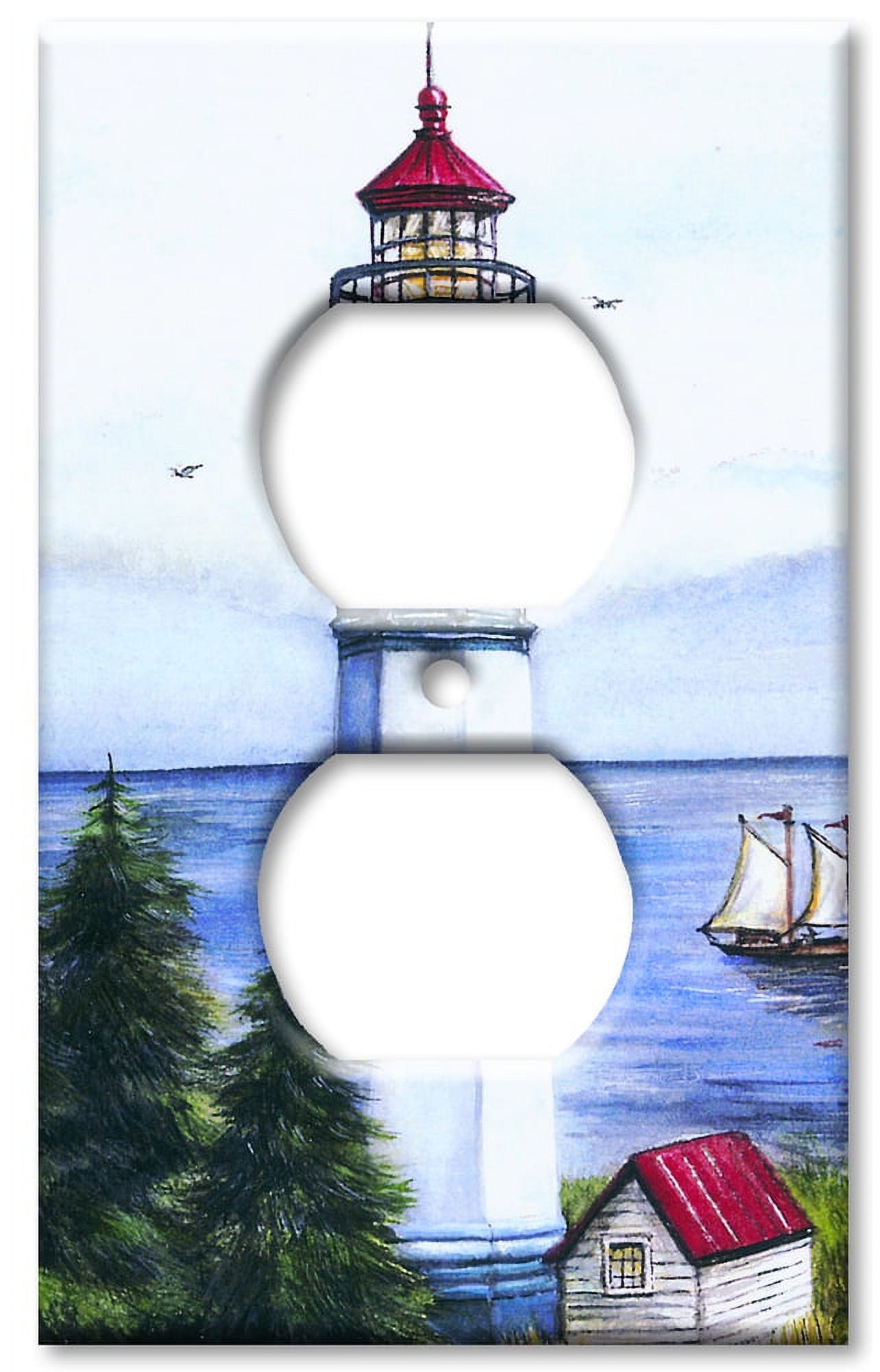 Outlet Cover OVERSIZE Wall Plate - Lighthouse - Walmart.com