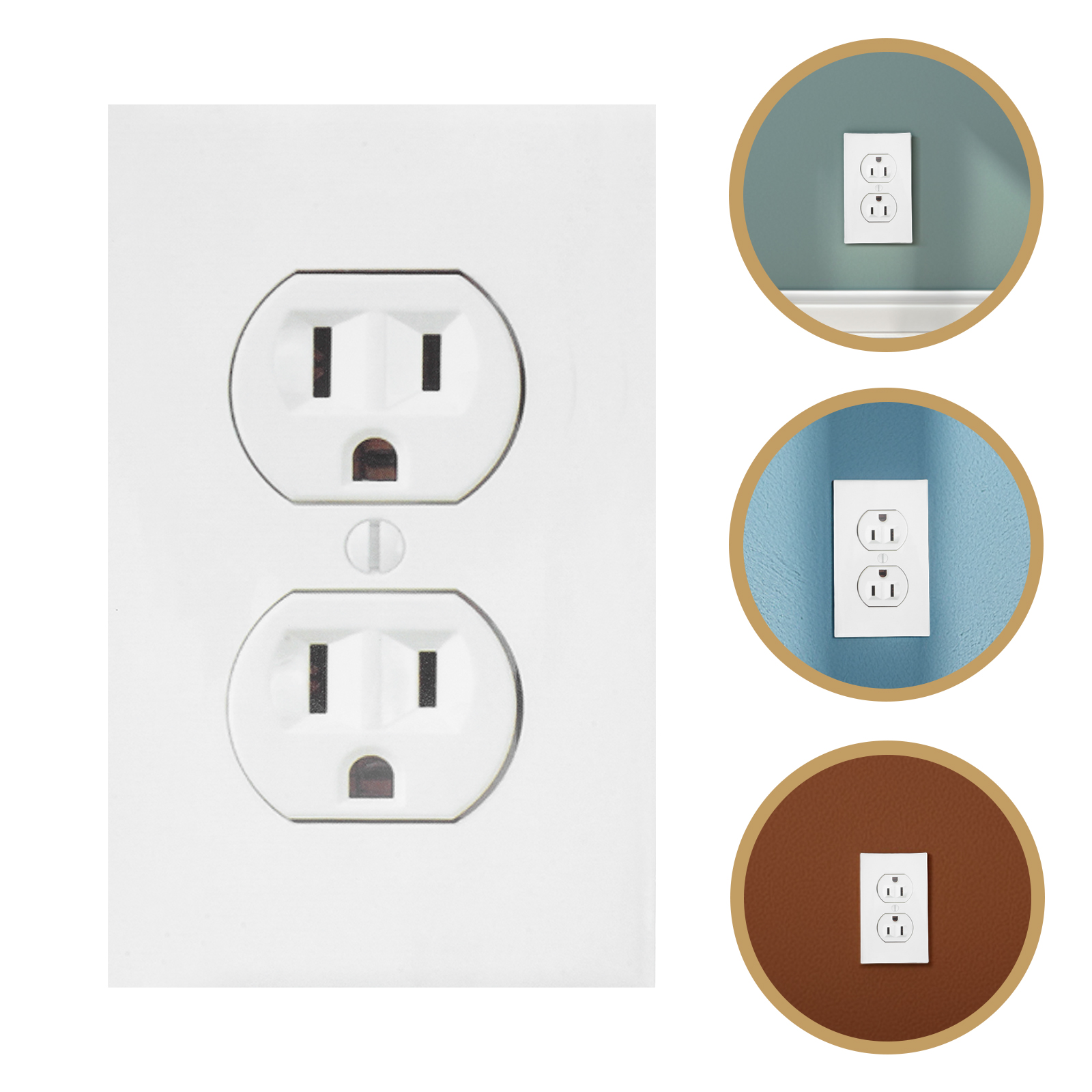 Outlet Cover Plate Stickers,20Pcs Fake Electrical Outlet Stickers ...