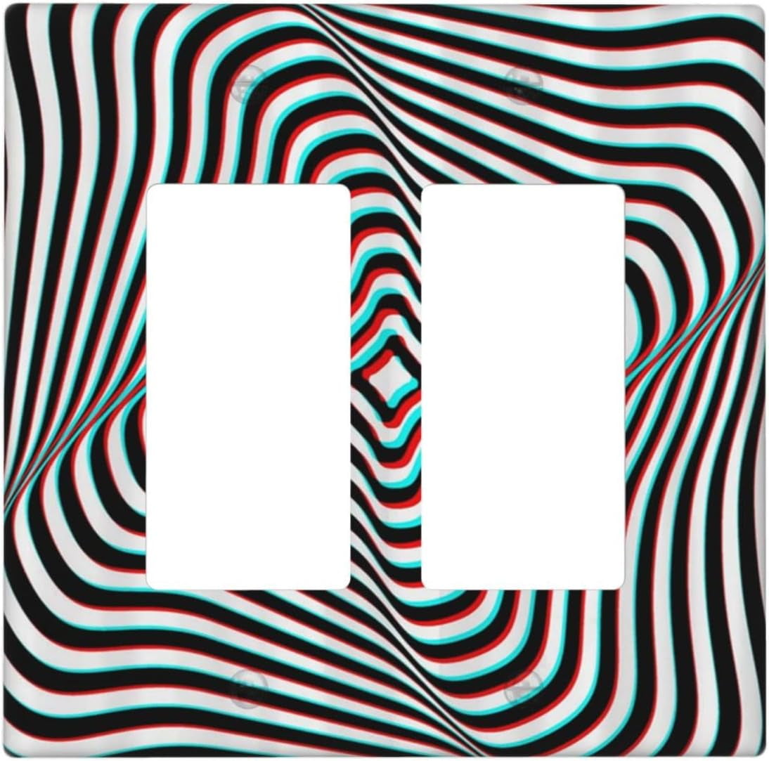 Outlet Covers 3d Visual Optical Optical Illusion 2 Gang Light Switch ...