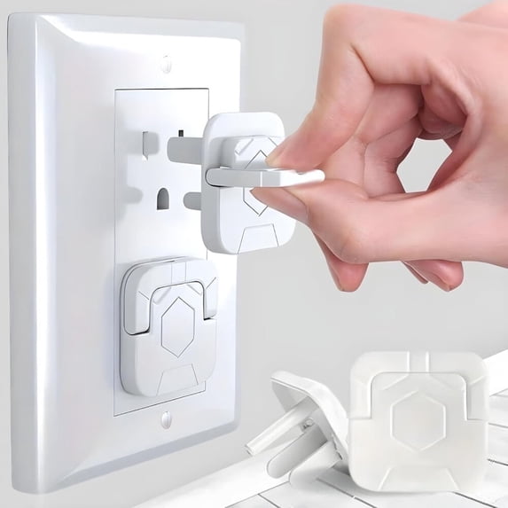 TIFOR, Outlet Covers Baby Proofing 30 Count, White with Pull Handle ...