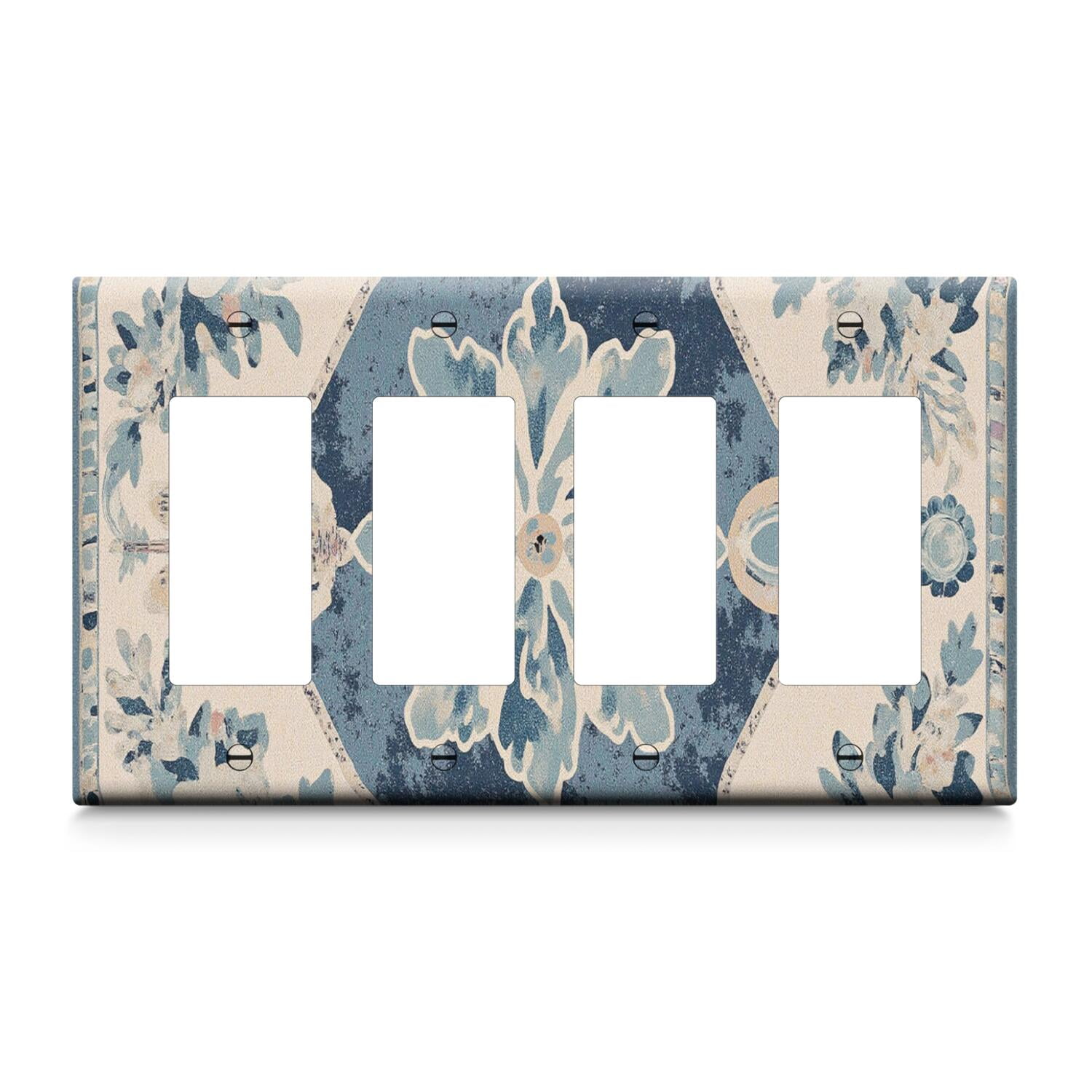 Outlet Covers Boho Vintage 4 Gang Decorative Switch Face Wall Plate ...