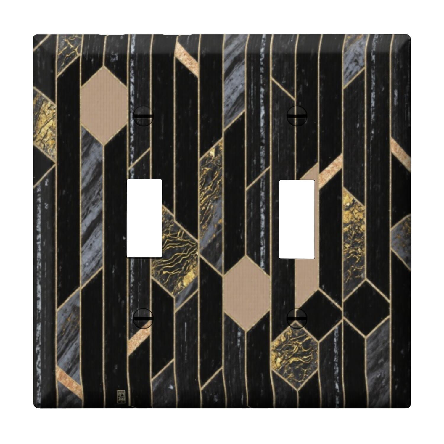 Outlet Covers Marble Modern Geometric Flowers Abstract Double Toggle ...