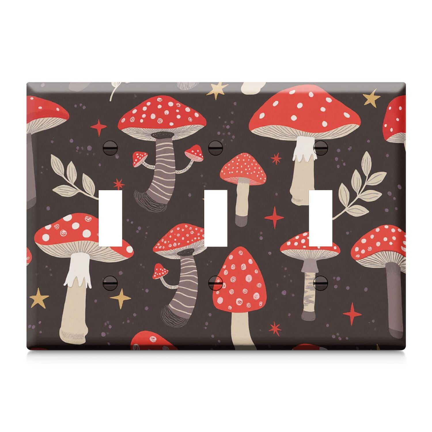 Outlet Covers Mushroom 3 Toggle Decorative Electrical Outlet Cover Boho ...