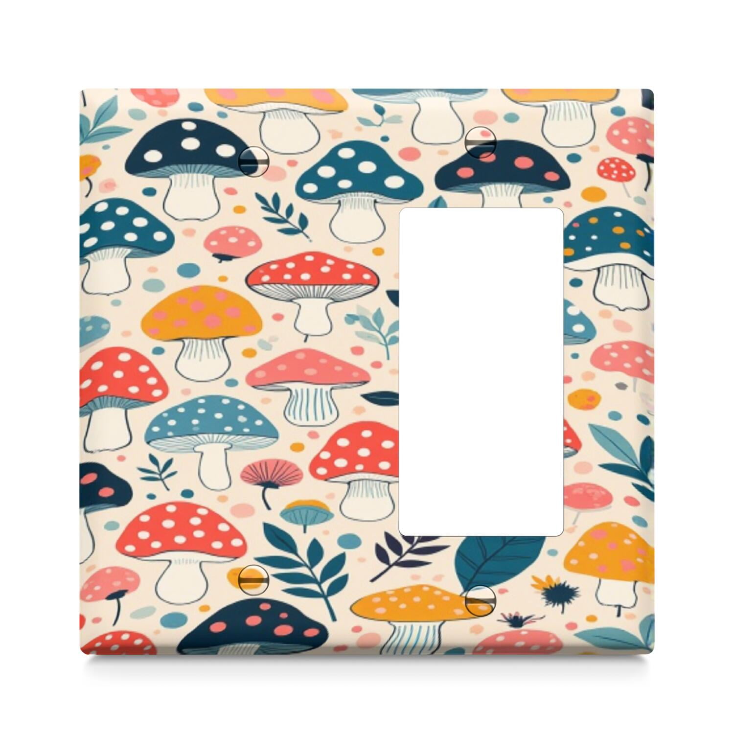 Outlet Covers Mushroom Blank 1 layer Decorative Switch Face Wall Plate ...