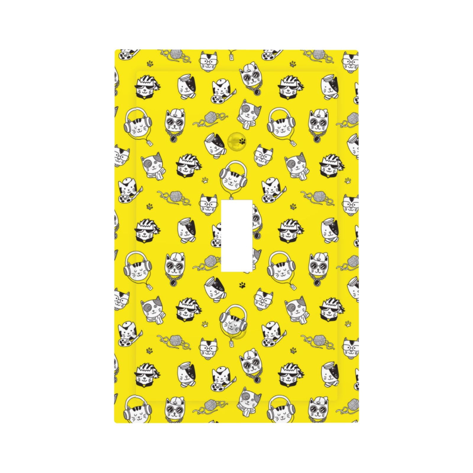 Outlet Covers Wall Plate - Abstract Lines Cartoon Cats Dogs Wall Plates ...