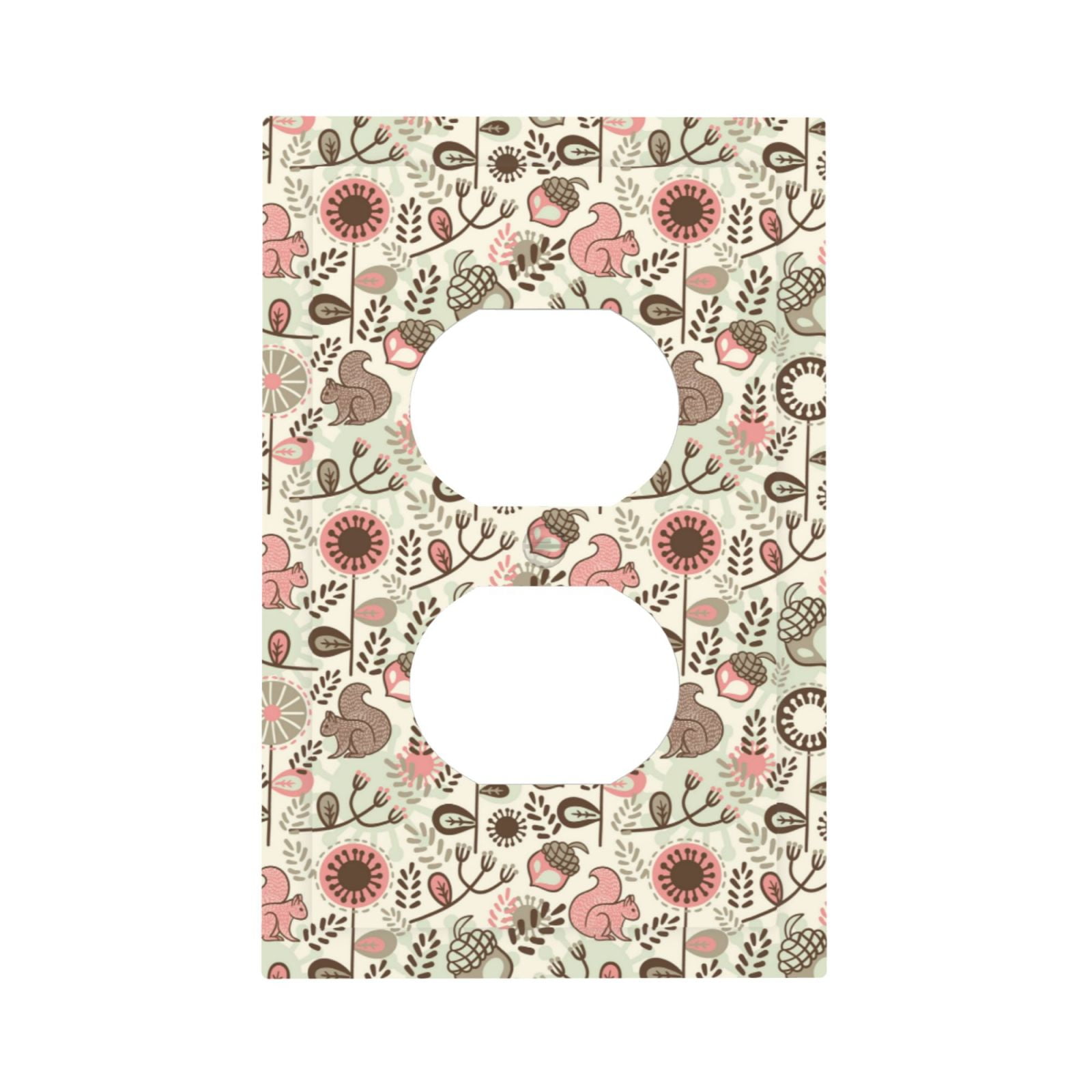 Outlet Covers Wall Plate - Bohemian Cartoon Cute Squirrel Wall Plates ...