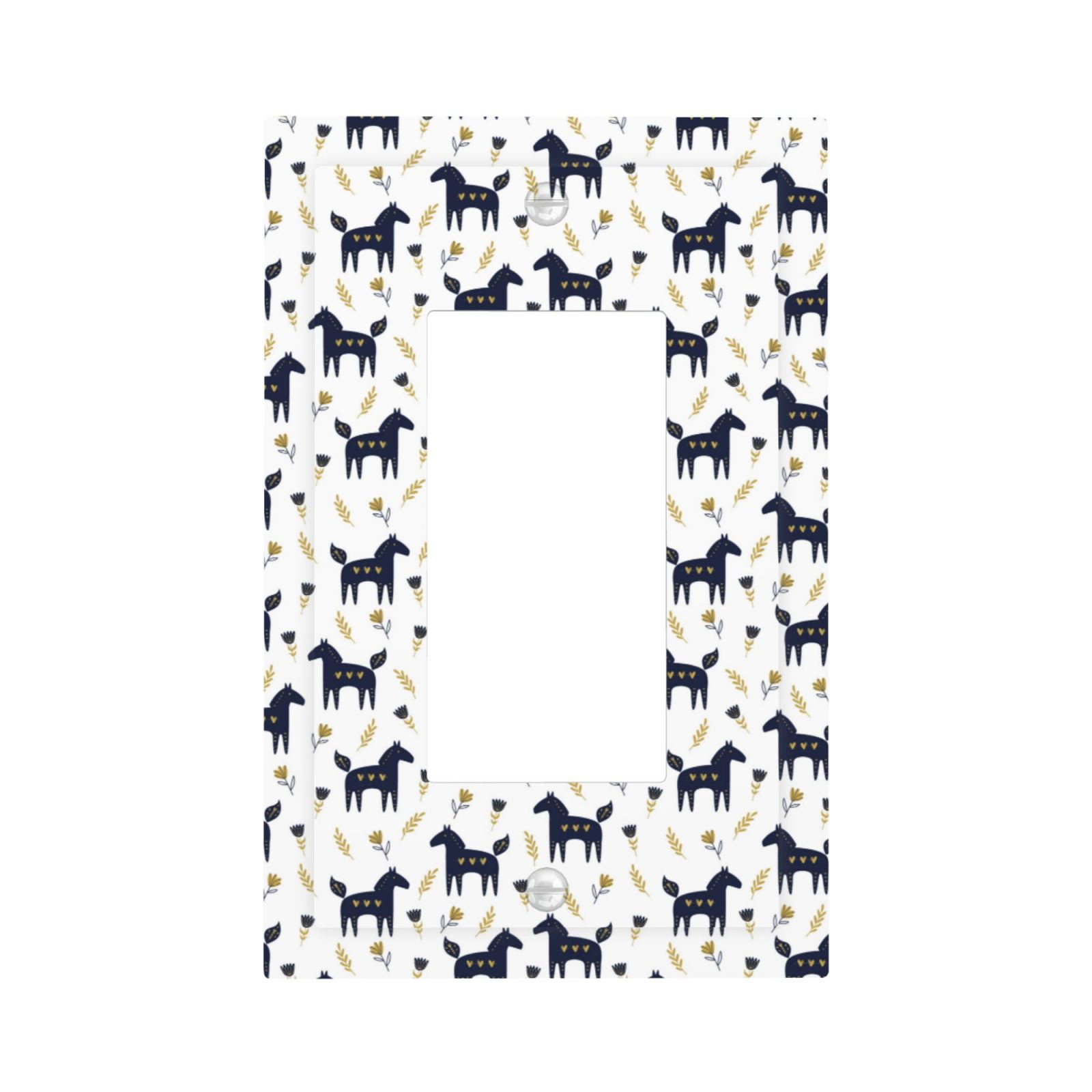 Outlet Covers Wall Plate - Bohemian Cute Horse Flower Wall Plates for ...