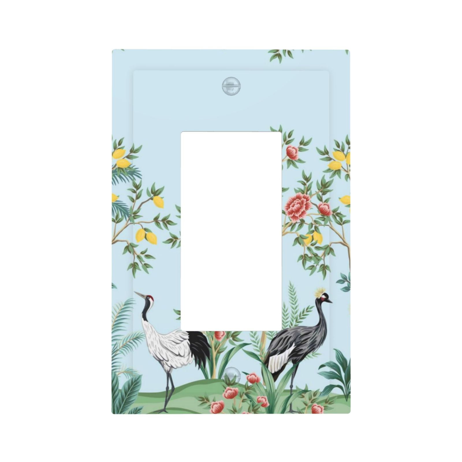 Outlet Covers Wall Plate - Chinoiserie Floral Palm Tree Wall Plates for ...