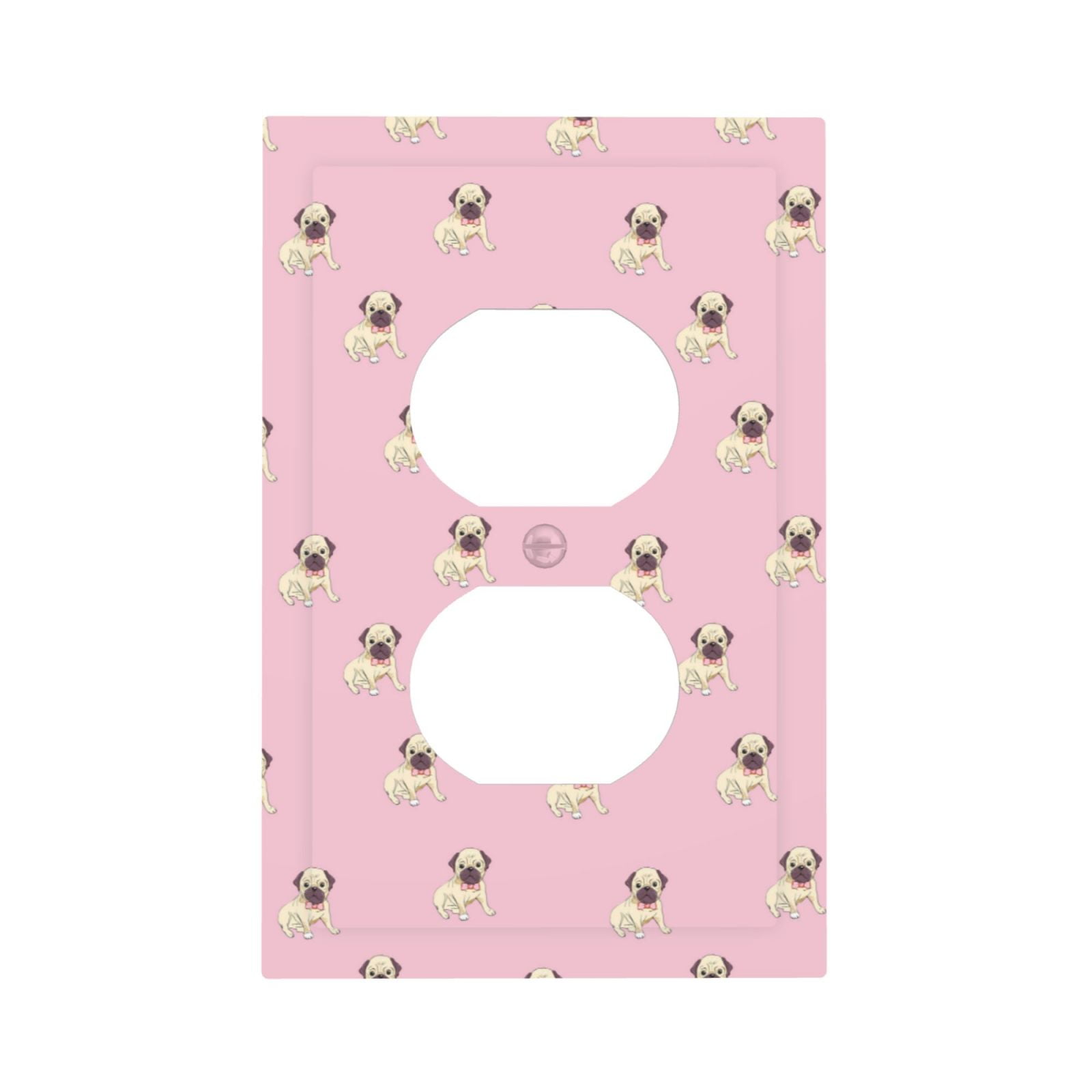 Outlet Covers Wall Plate - Cute French Bulldog Cartoon Pink Wall Plates ...