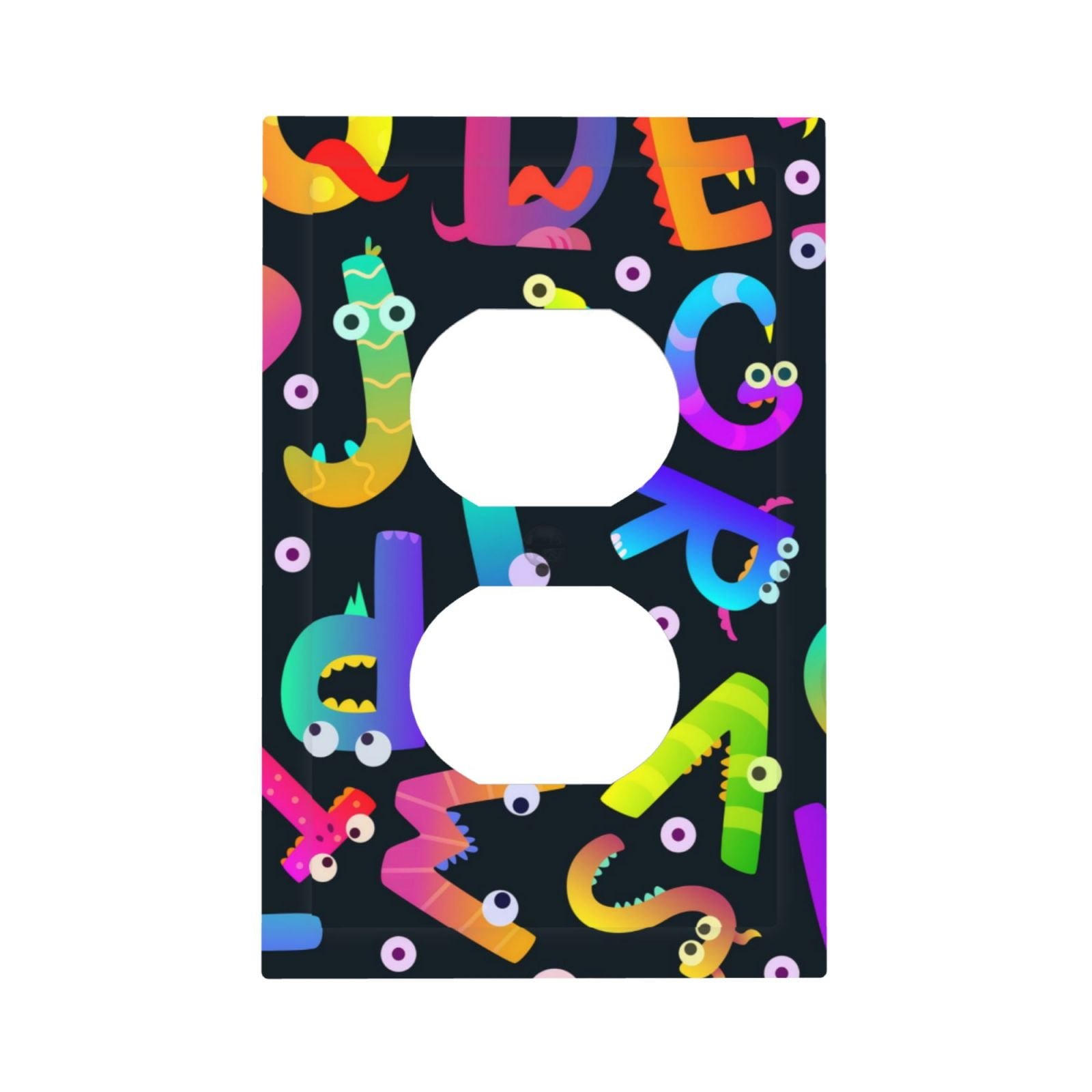 Outlet Covers Wall Plate - Funny Alphabet Monster Wall Plates for ...