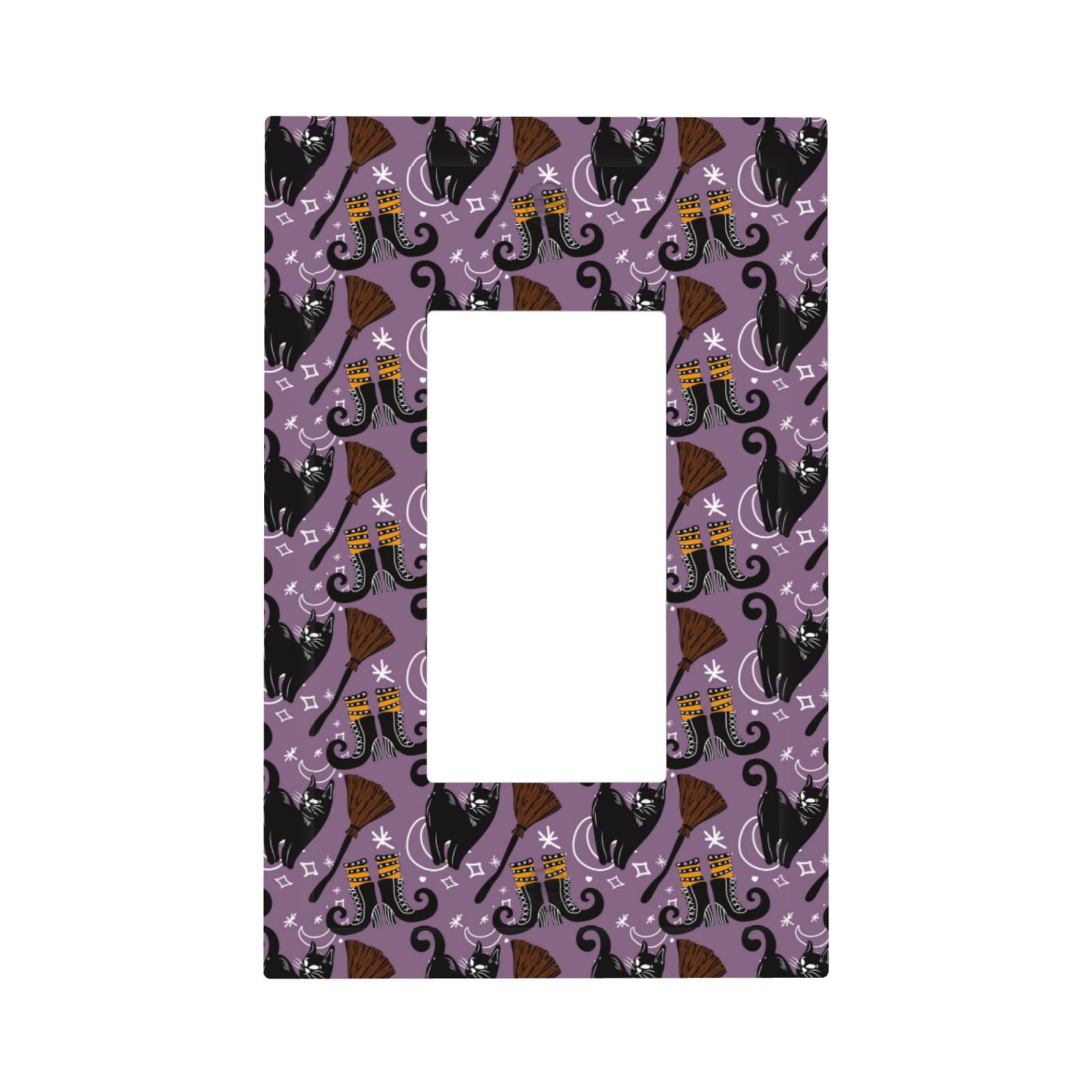 Outlet Covers Wall Plate - Magic Style Cartoon Broom Cat Wall Plates ...