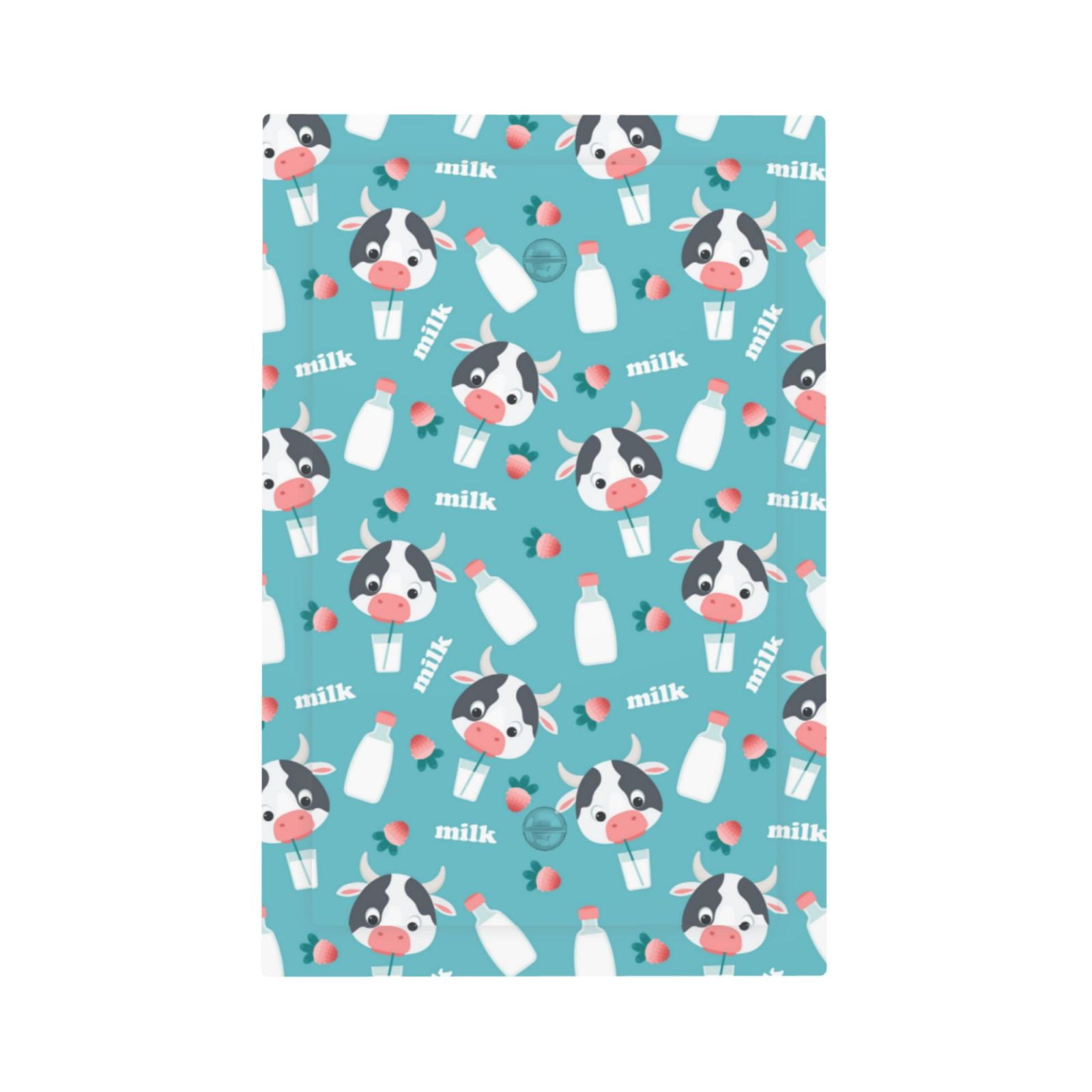 Outlet Covers Wall Plate - Peppy Cute Cow Strawberry Milk Wall Plates ...