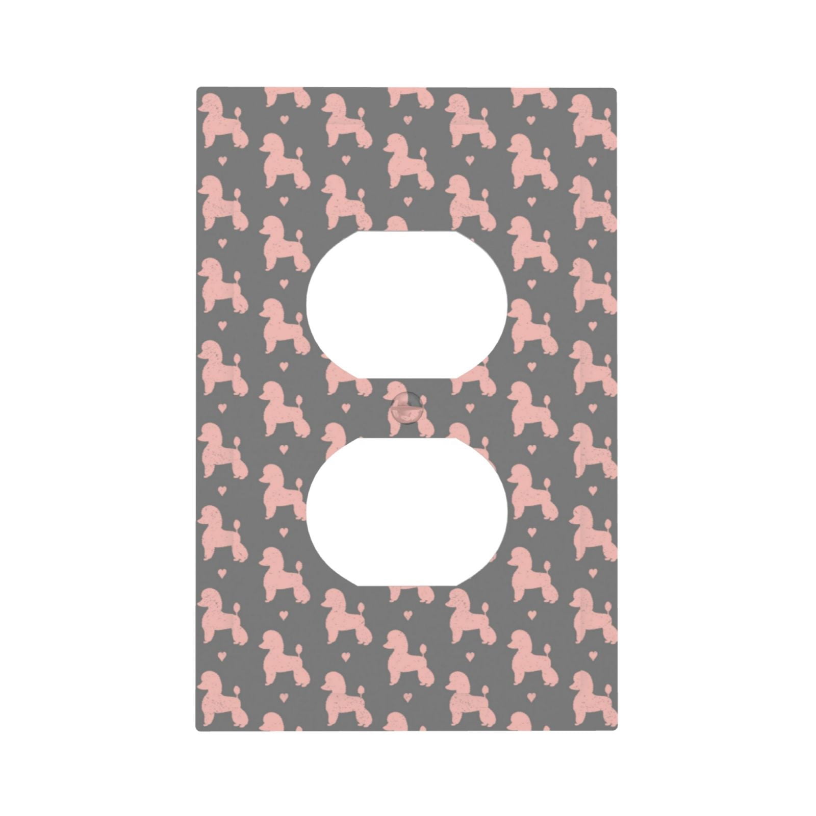 Outlet Covers Wall Plate - Pink Cute Poodle Dog Wall Plates for ...