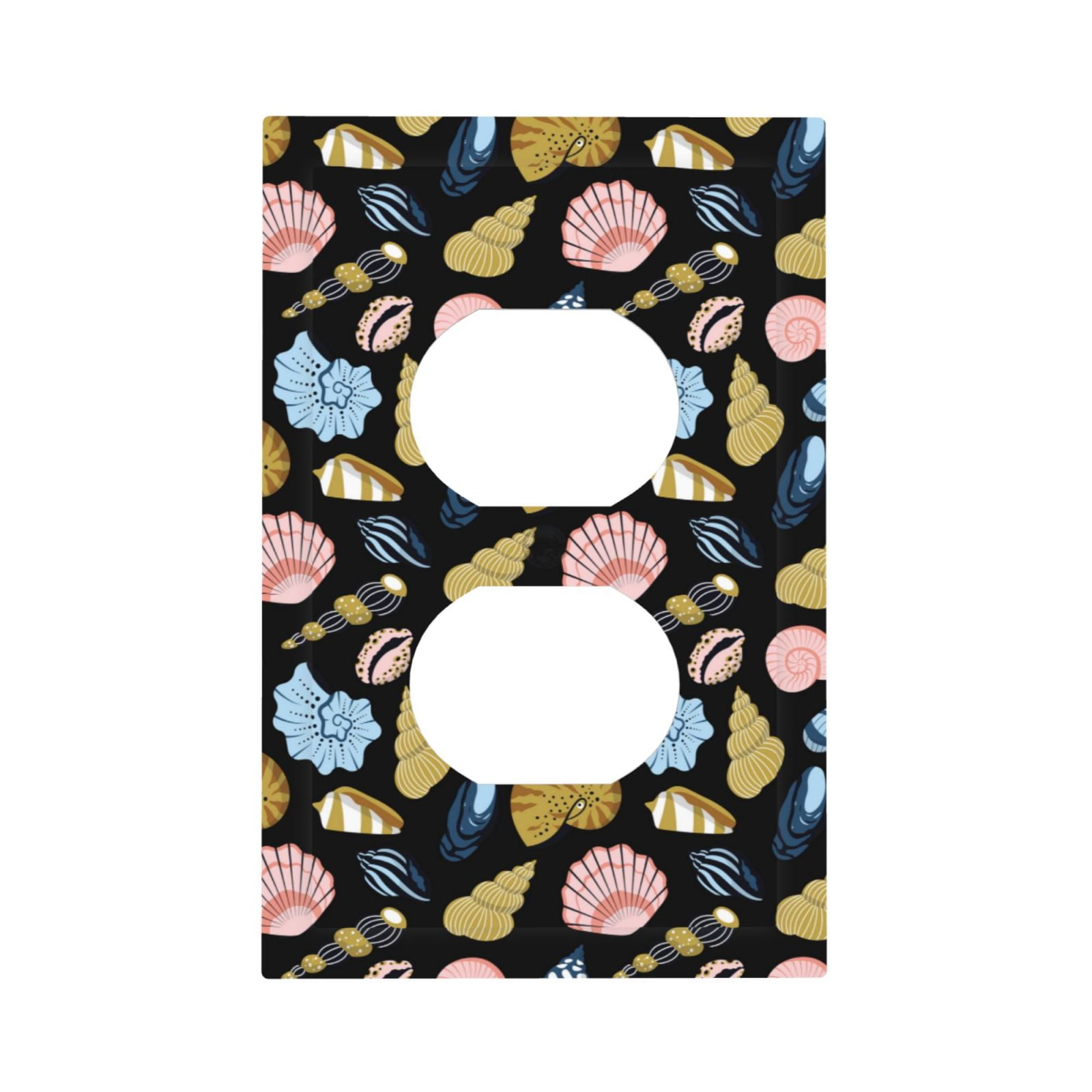 Outlet Covers Wall Plate - Pink Gold Blue Shell Conch Wall Plates for ...
