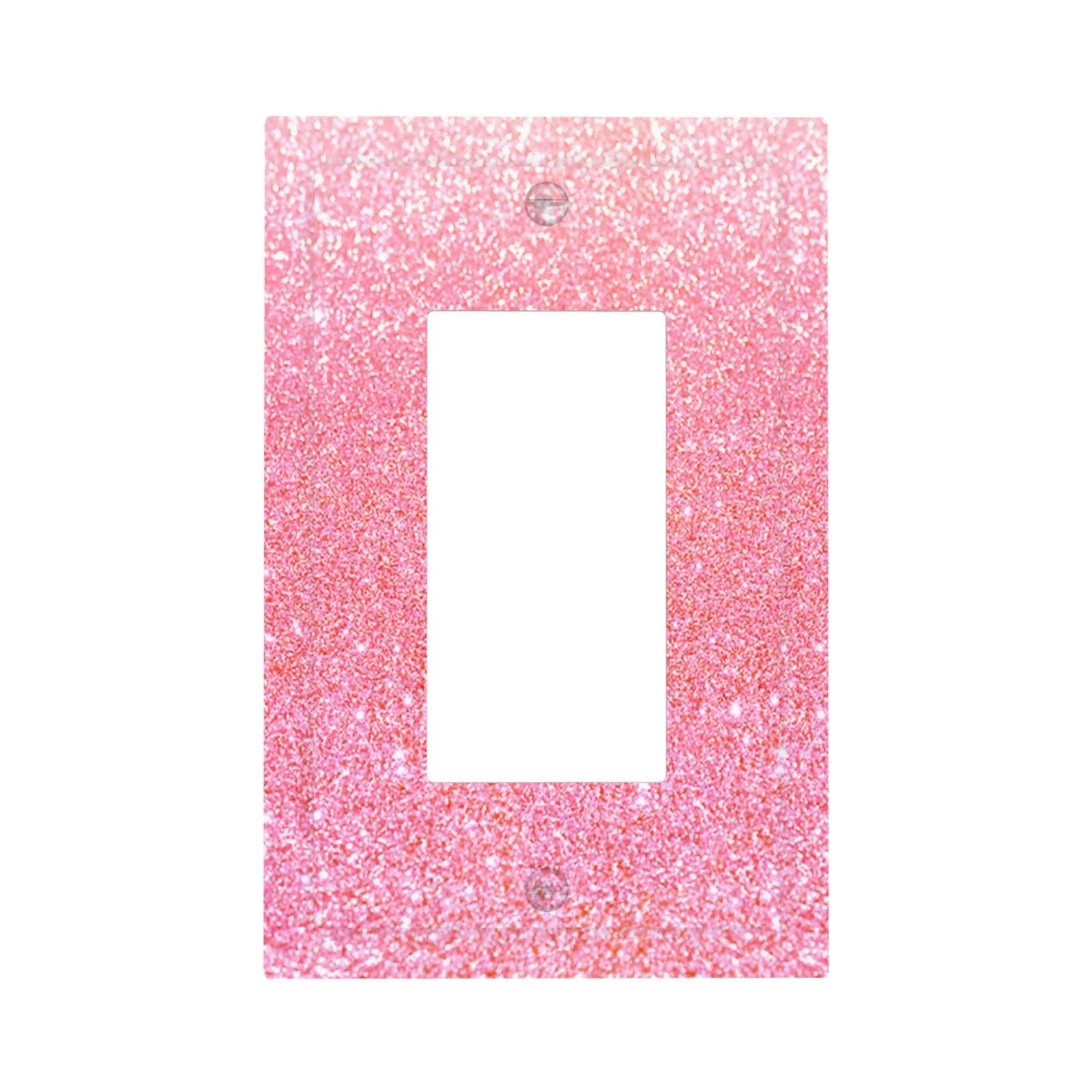 Outlet Covers Wall Plate - Sparkly Pink Glitter Wall Plates for ...
