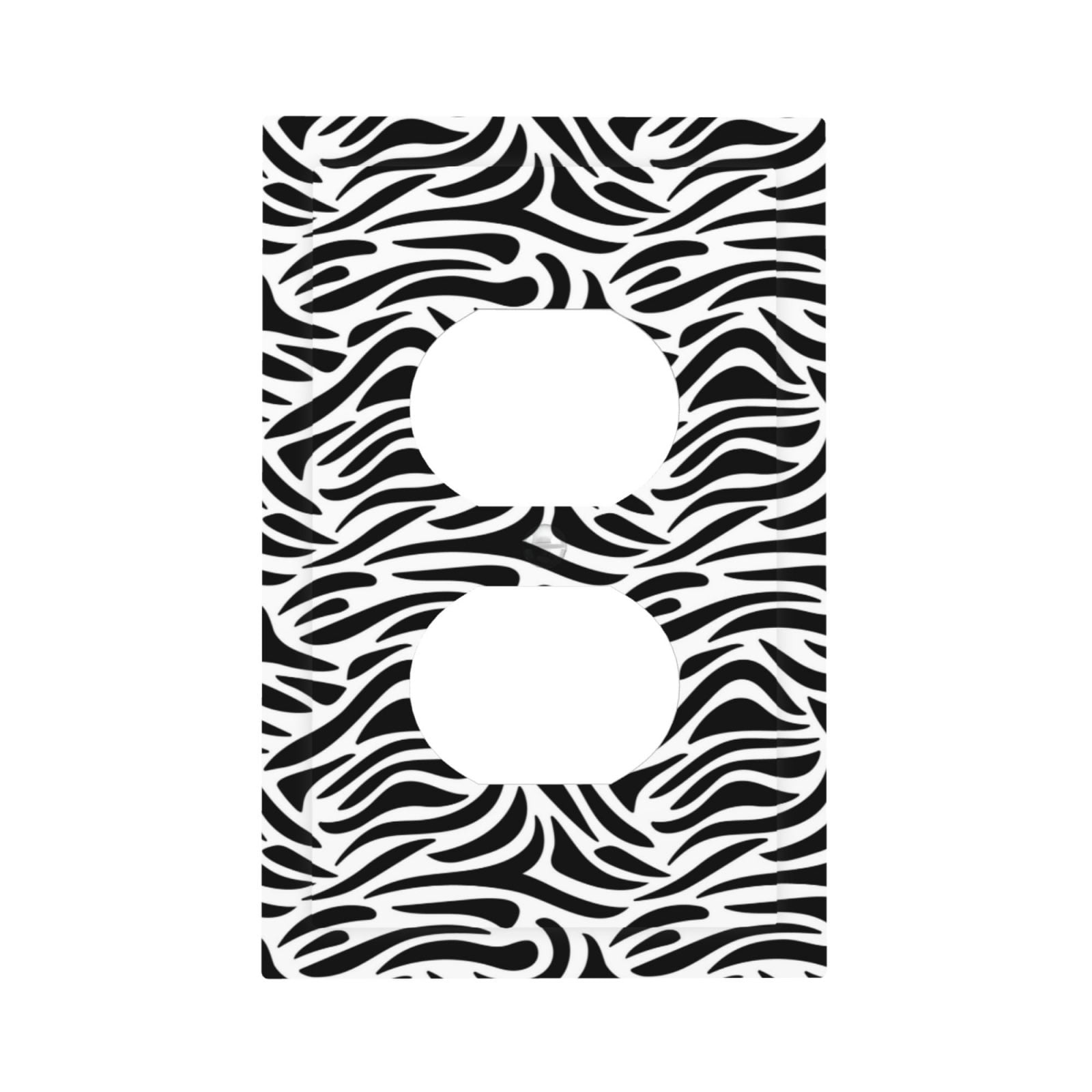 Outlet Covers Wall Plate - Zebra print black white cool Wall Plates for ...