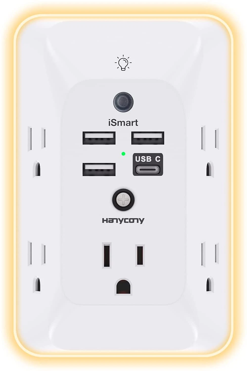 Outlet Extender with Night Light, Multi Plug Outlet, USB Wall Charger ...