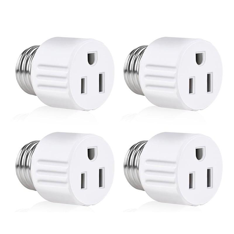 Outlet Light Socket Adapter,Screw in Socket,E26 Bulb to Converter,Light ...